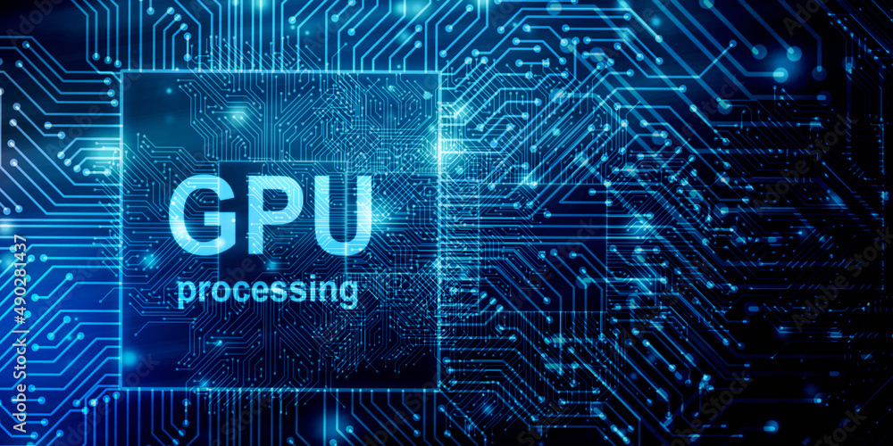 2d illustration gpu futuristic background Stock Illustration | Adobe Stock