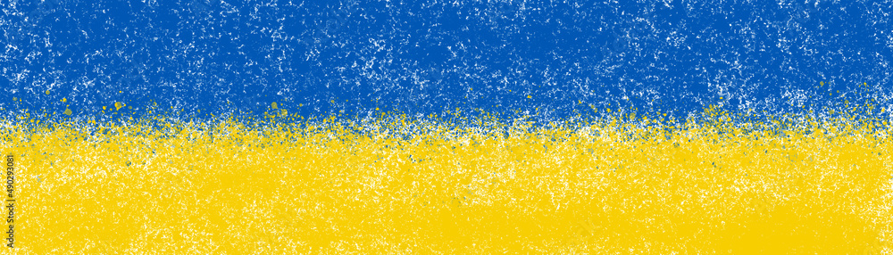 long banner ukrainian flag. graffiti background flag of ukraine Stock ...