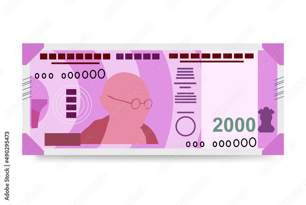 Indian Rupee Vector Illustration. India, Bhutan money set bundle ...