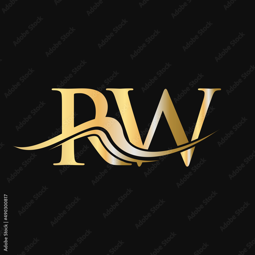 Letter RW Logo Design. Initial RW Logotype Template For Business And ...