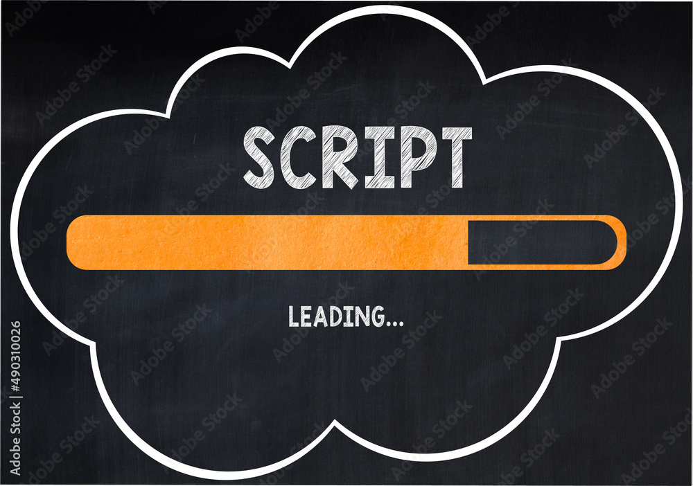 Script on Chalkboard Concept,loading bar background,blackboard ...