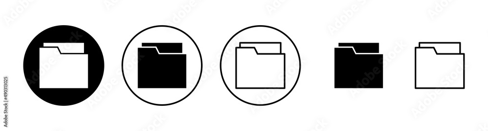 Folder icons set. folder sign and symbol Stock Vector | Adobe Stock