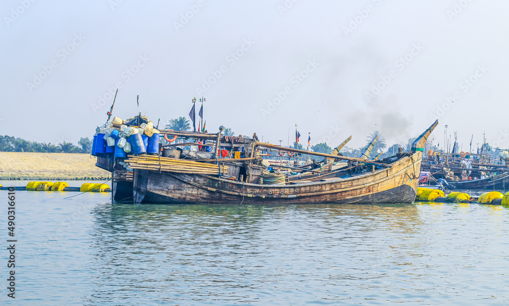 Photo of Industrial fishing boat. Fishing boat in the sea. The fishing ...