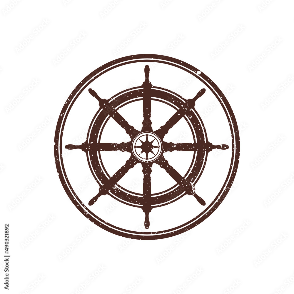 Vintage Old Wooden Cart Wheel logo design Stock Vector | Adobe Stock