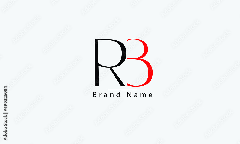 RB BR R B abstract vector logo monogram template Stock Vector | Adobe Stock