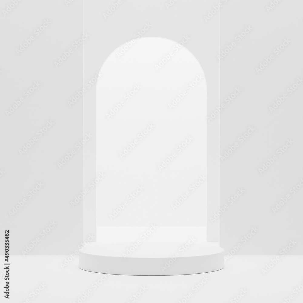 white cylinder display abstract minimal geometric podium product ...