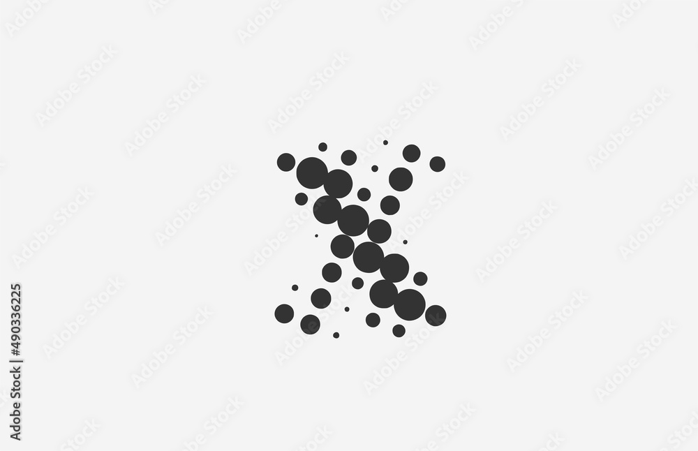 X dotted alphabet letter icon logo design. Creative template for ...