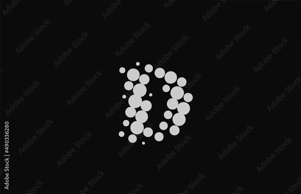 dotted D alphabet letter icon logo design. Creative template for ...