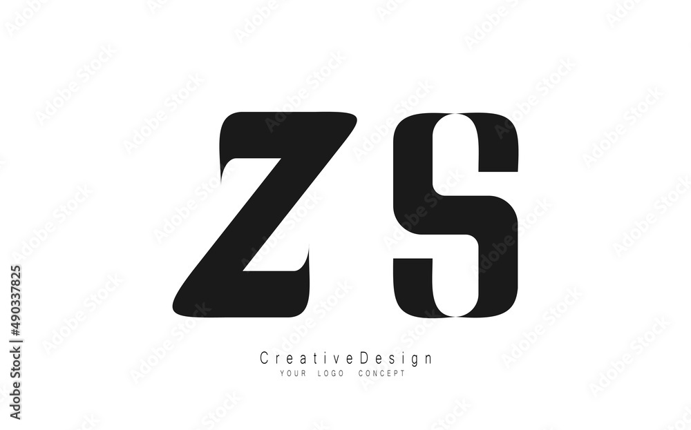 ZS Letter logo design emblem Vector Icon, emblem With White background ...