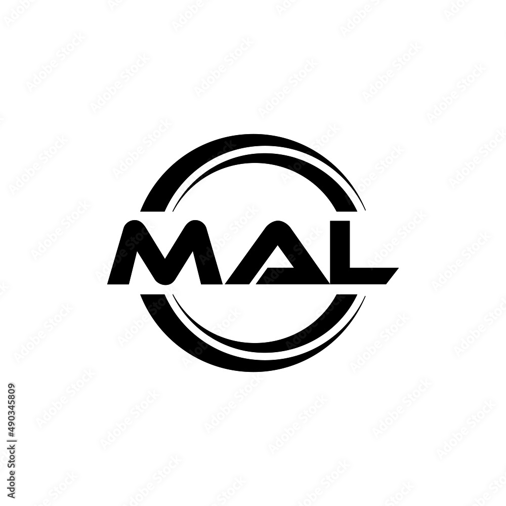 MAL letter logo design with white background in illustrator, vector ...