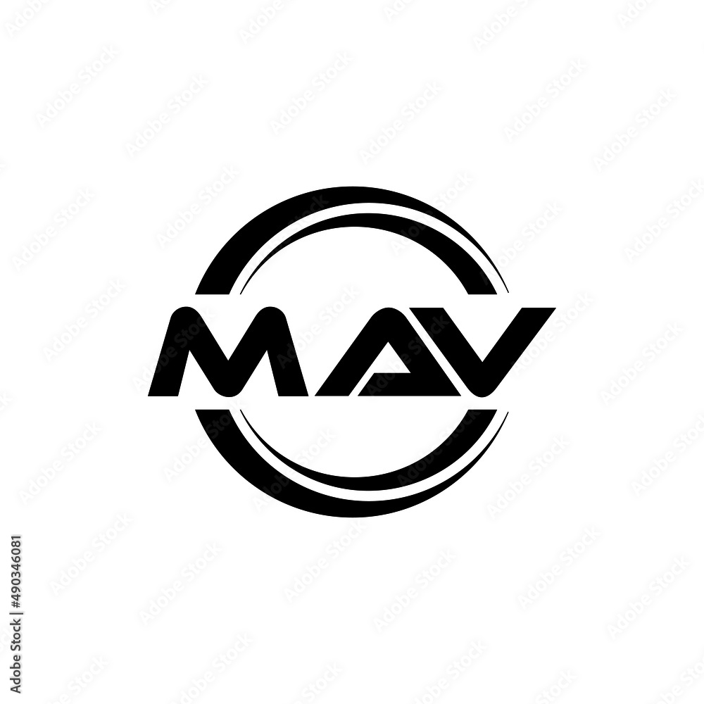 MAV letter logo design with white background in illustrator, vector ...