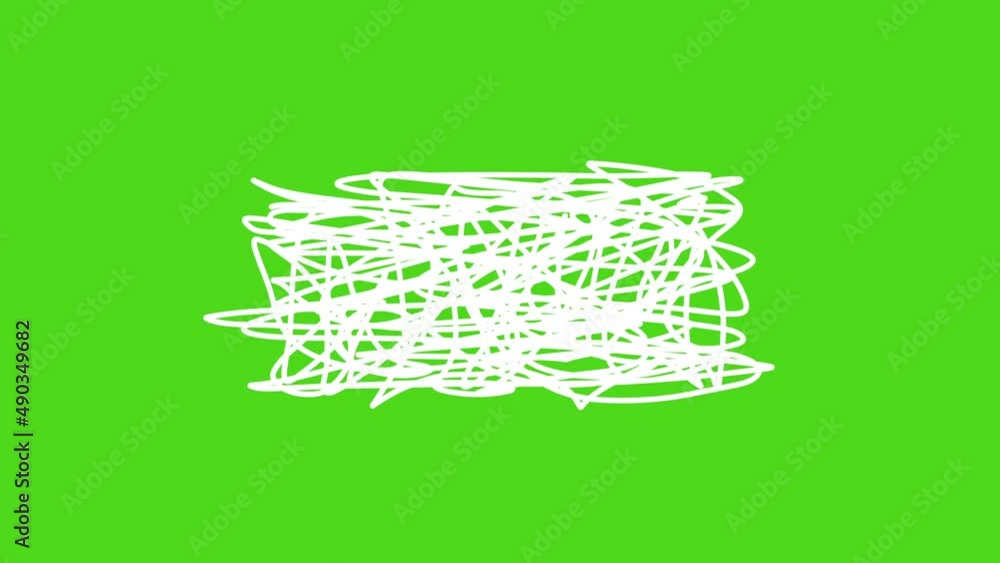 Messy, Complex, tangled, thin rectangle wire knot with black, white ...