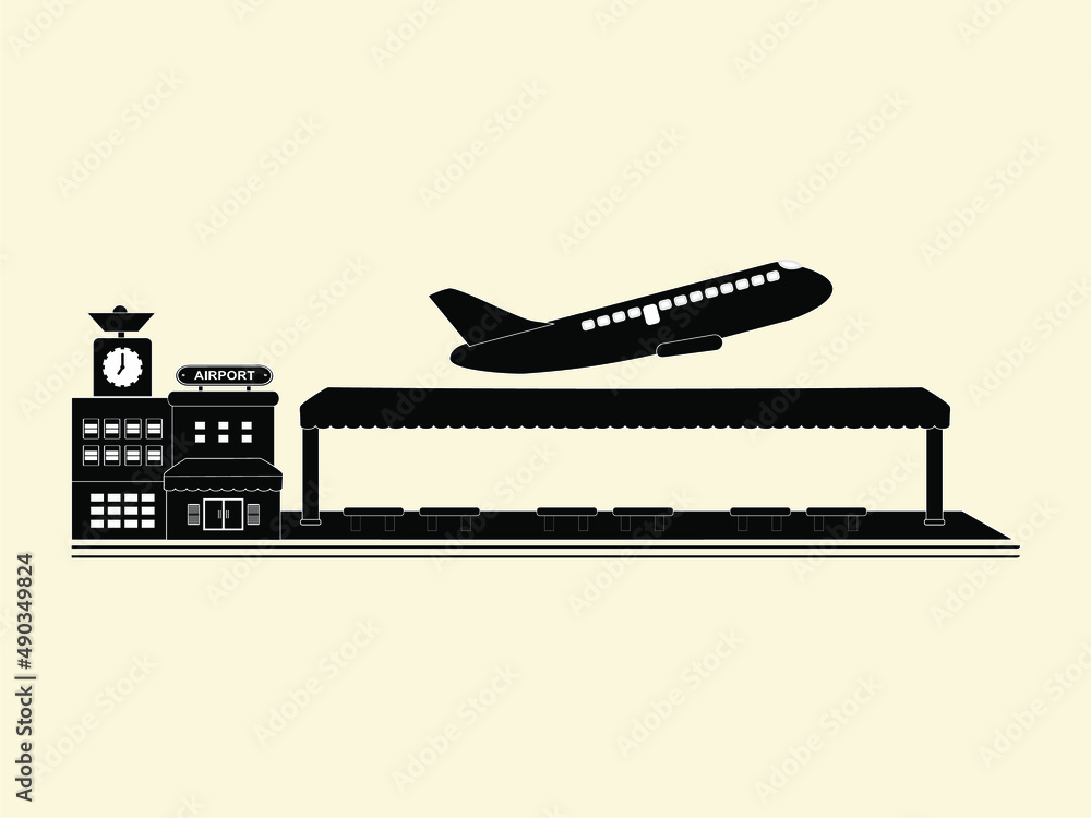 airport vector illustration, perfect for brochures, posters, logos ...