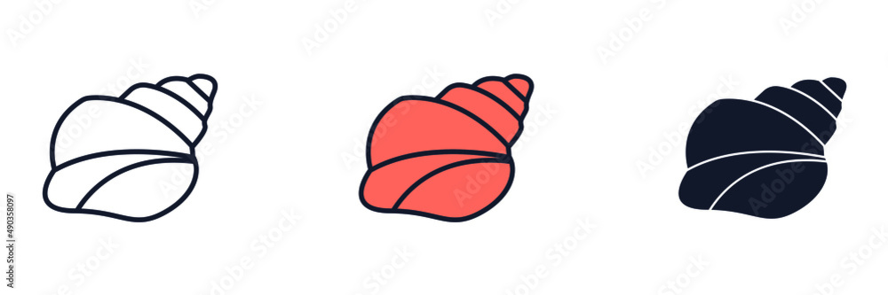 conch icon symbol template for graphic and web design collection logo ...