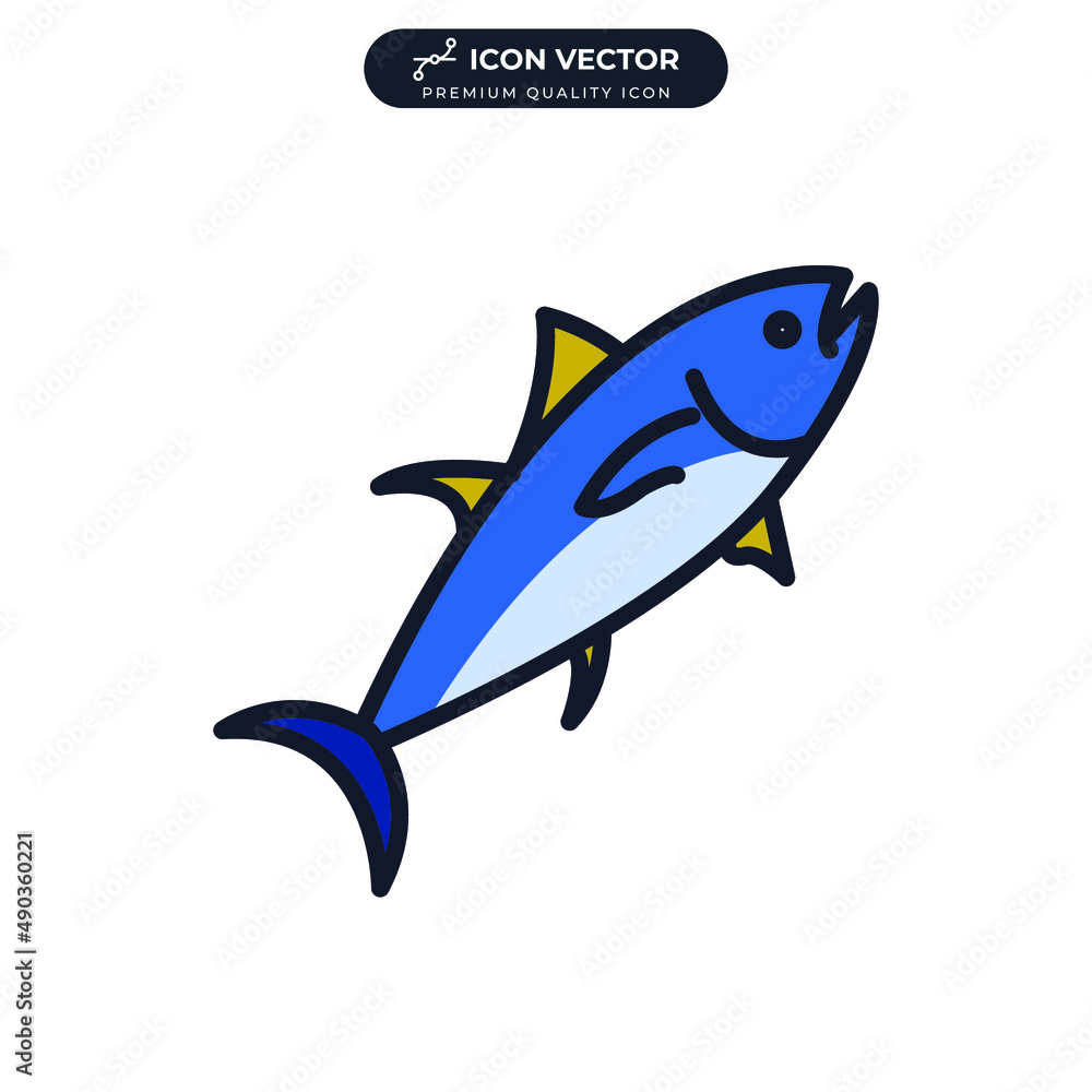 Bluefin tuna icon symbol template for graphic and web design collection ...