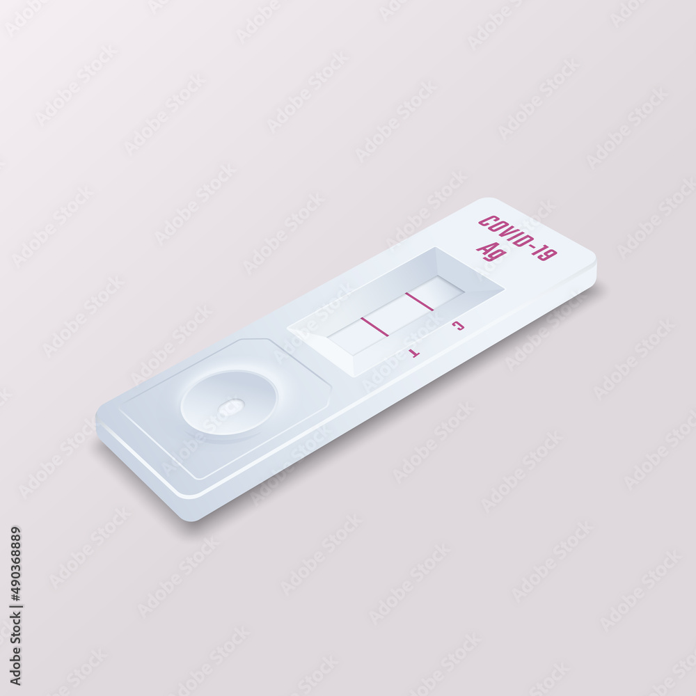 Covid-19 Antigen Fast Self Test Realistic 3d Vector Illustration ...