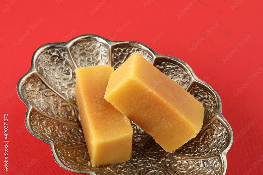 Mysore pak, a traditional, popular, and delicious sweet dish native to ...
