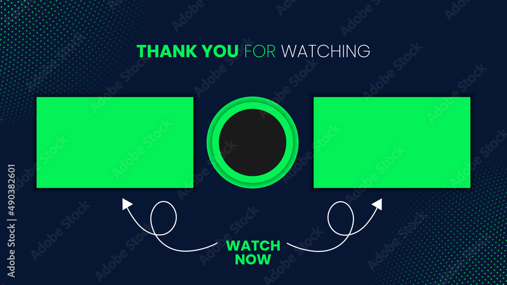 Youtube End Screen Template. Youtube Video Template, background, Outro ...