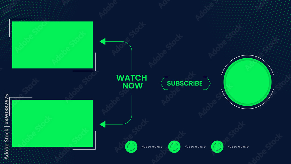 Youtube End Screen Template. Youtube Video Template, background, Outro ...