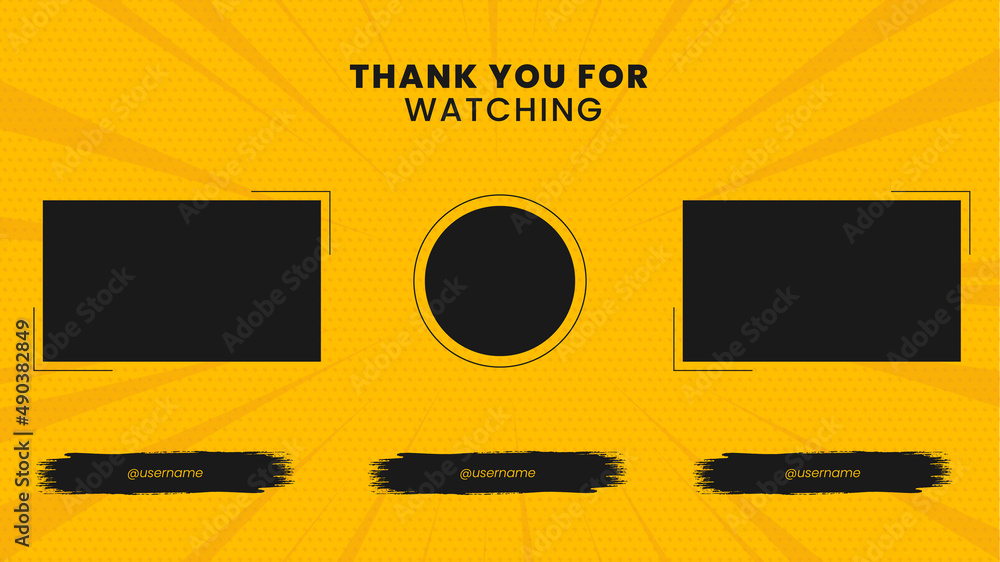 Youtube End Screen Template. Youtube Video Template, background, Outro ...