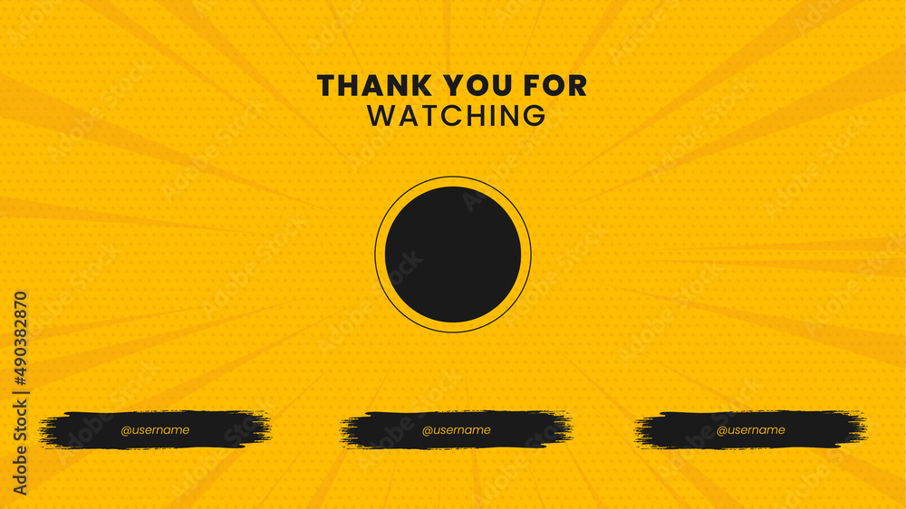 Youtube End Screen Template. Youtube Video Template, background, Outro ...