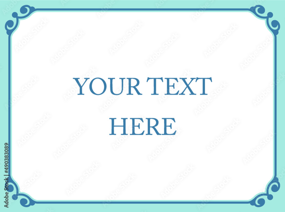 Vector blue background or signboard with border frame Stock Vector ...