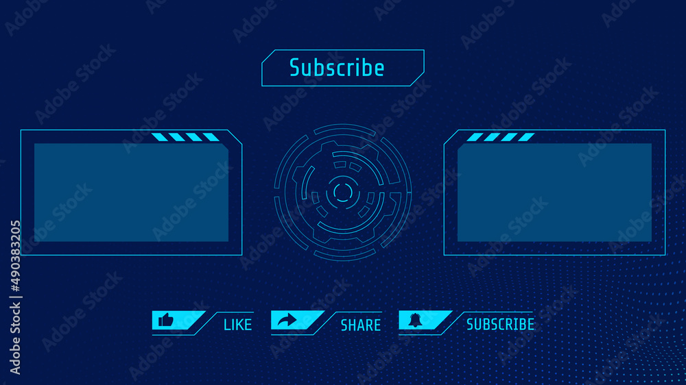 Youtube End Screen Template. Youtube Video Template, background, Outro ...