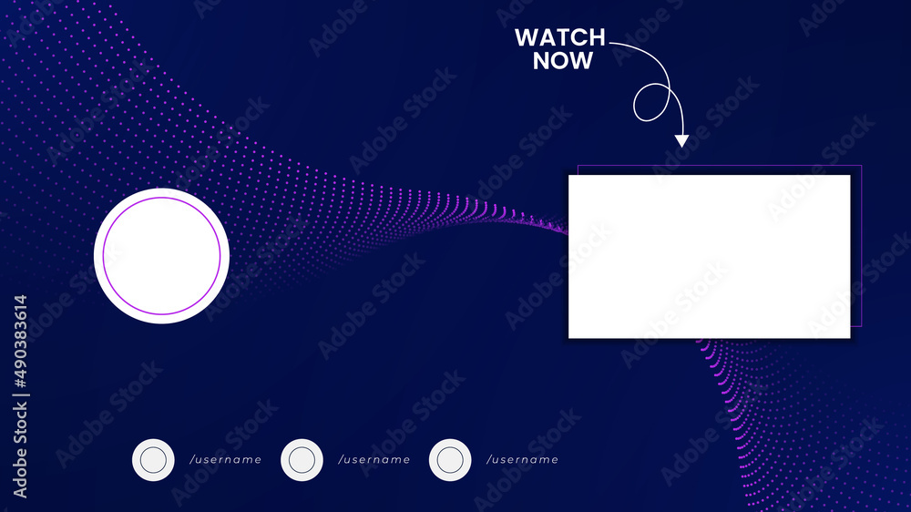 Youtube End Screen Template. Youtube Video Template, background, Outro ...