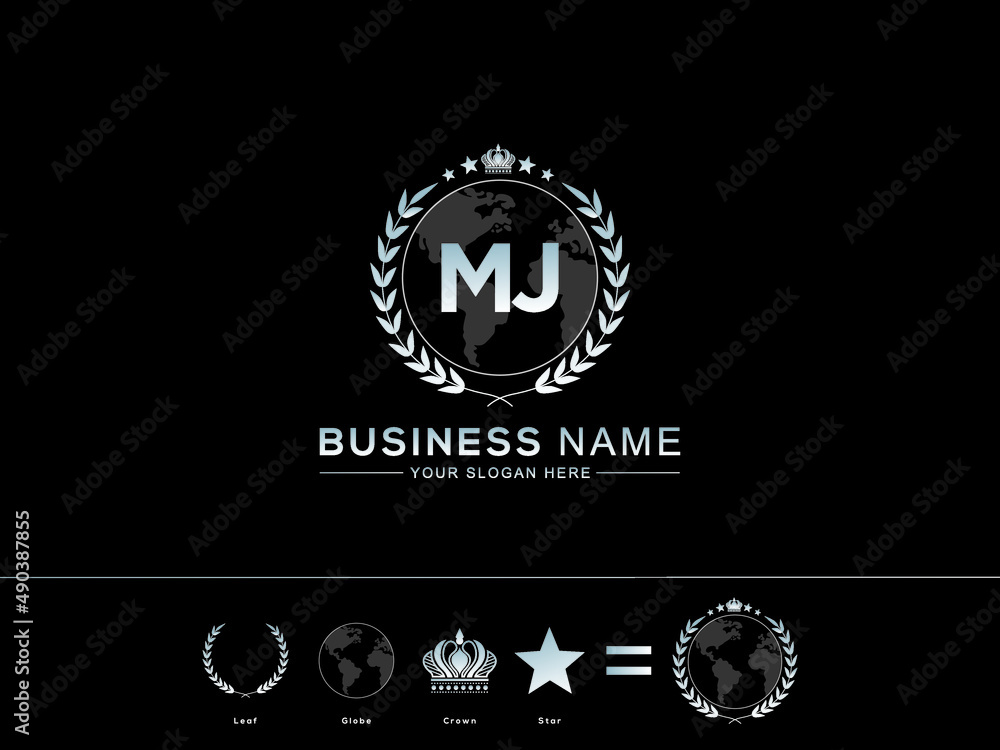 Initial MJ m j letter Logo, Global mj creative two letters logo and ...