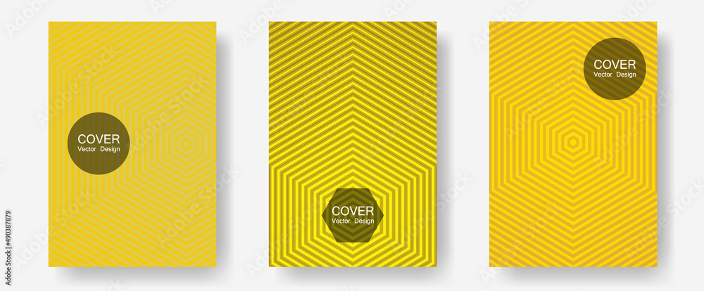 Cool flyers set, vector halftone poster backgrounds. Stock Vector ...