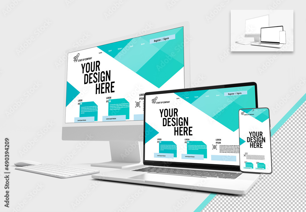 Mock Up of Electronic Device Stock Template | Adobe Stock