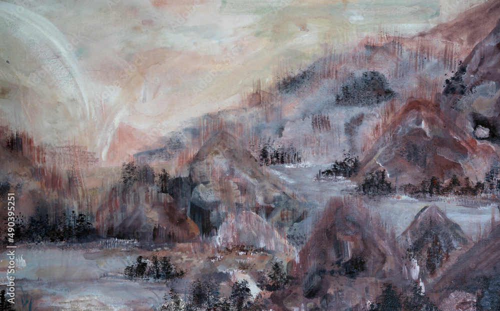 Painting Portraying With Movement