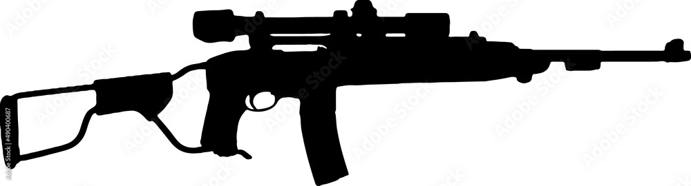 m1 carbine EPS, m1 carbine Silhouette, m1 carbine Vector, m1 carbine ...