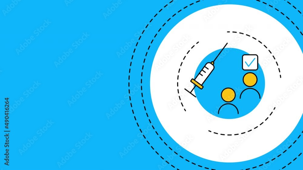 4k video of cartoon vaccination background design. Stock Video | Adobe ...