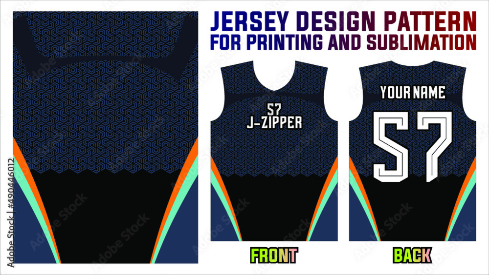 jersey printing design pattern for soccer, badminton, basketball ...
