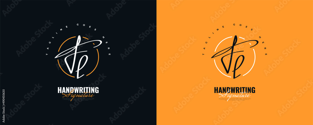Initial F and L Logo Design with Elegant and Minimalist Handwriting ...