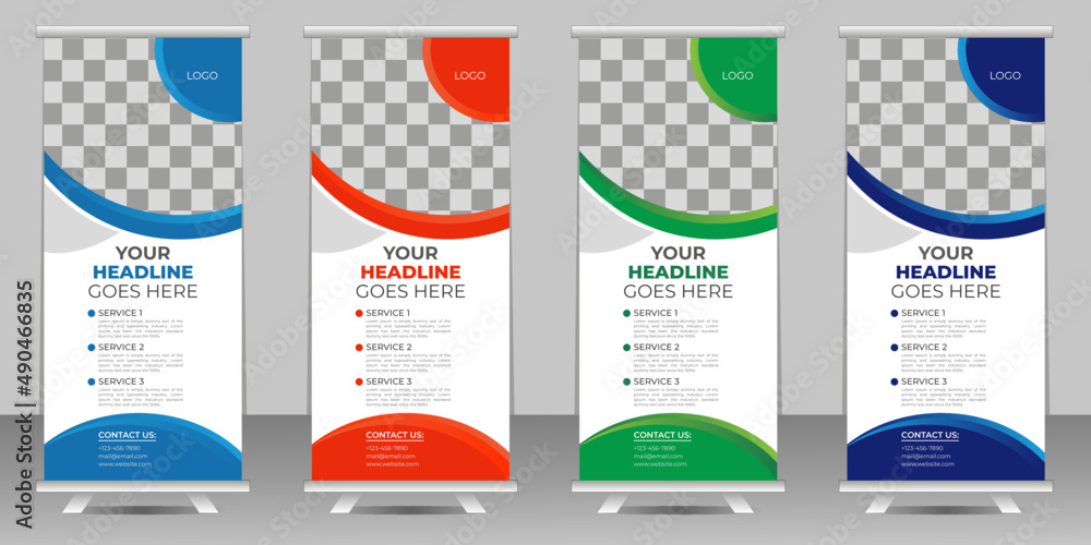 Business rollup banner design for advertisement, marketing. Stock ...