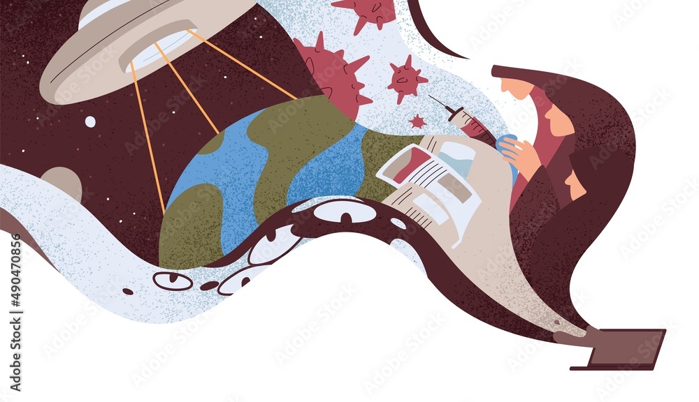 Conspiracy theories, fake news and disinformation concept. Information ...