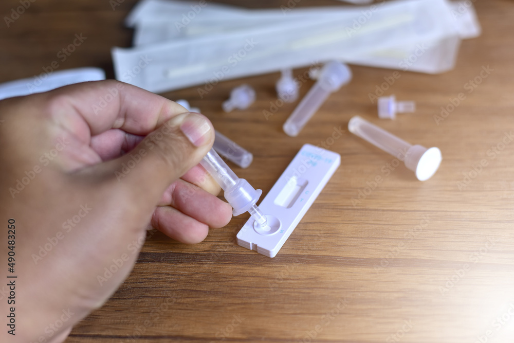 Covid-19 negative test result with SARS CoV-2 Rapid antigen test kit ...