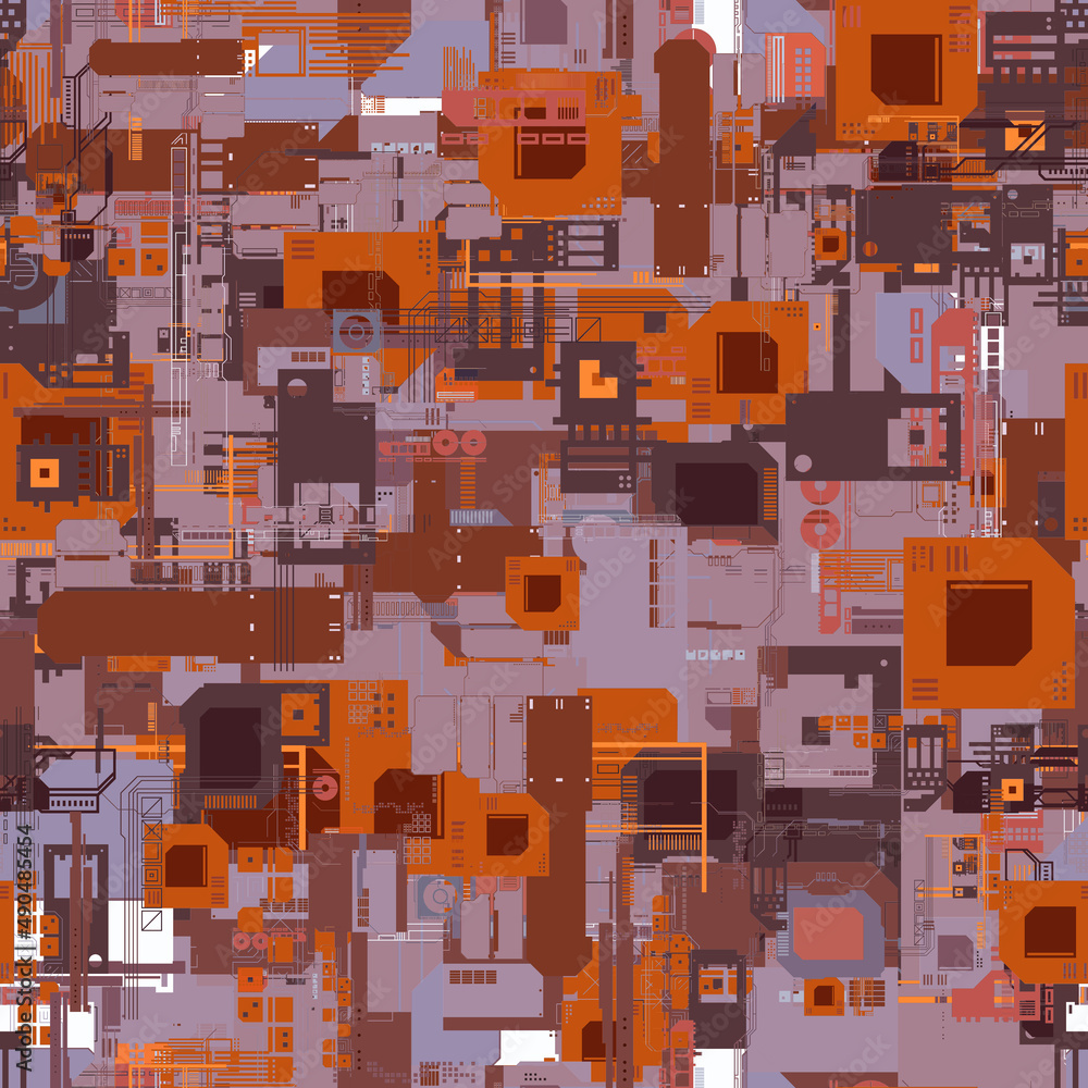 4K tech city displacement map texture for 3d modelling ilustración de ...