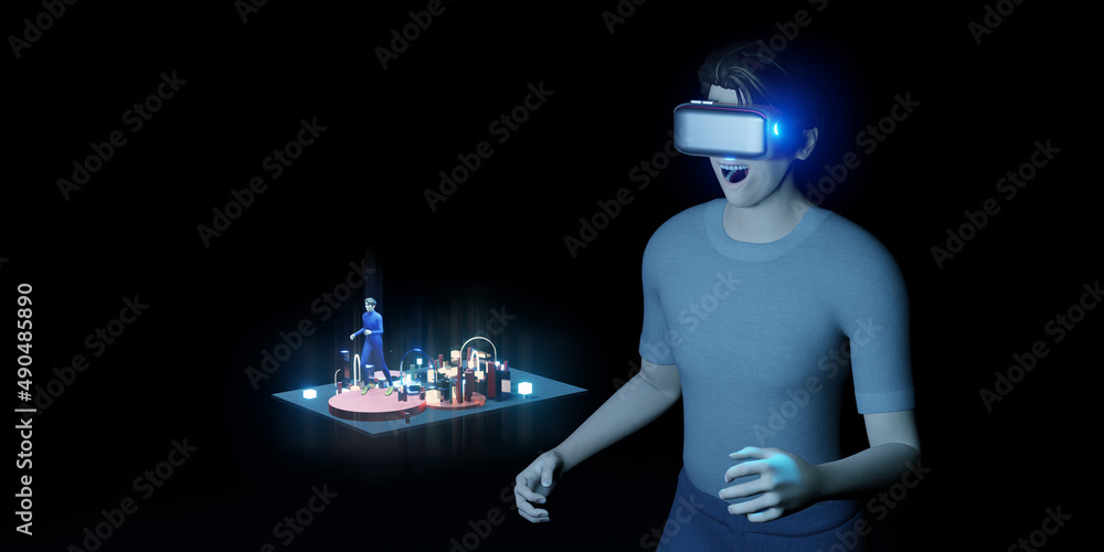 The VR camera displays a map of the Metaverse world The sandbox Avatars ...