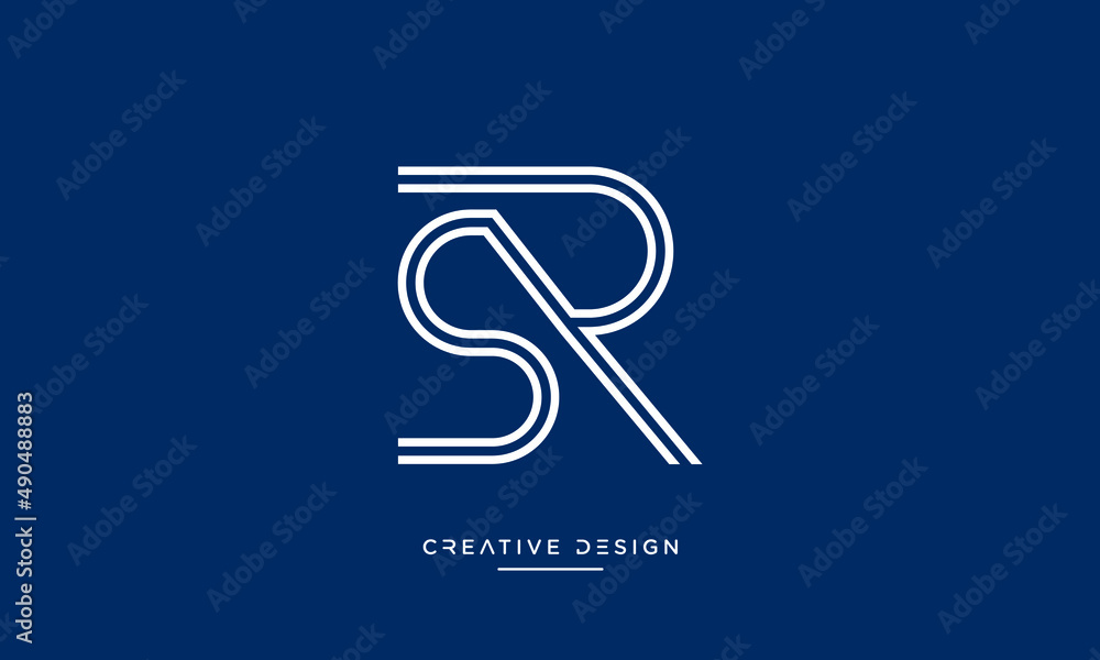 SR, RS Luxury Logo Vector Monogram Based on Initials Alphabets S and R ...