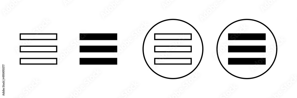 Menu Icons set. web menu sign and symbol. hamburger menu symbol Stock ...