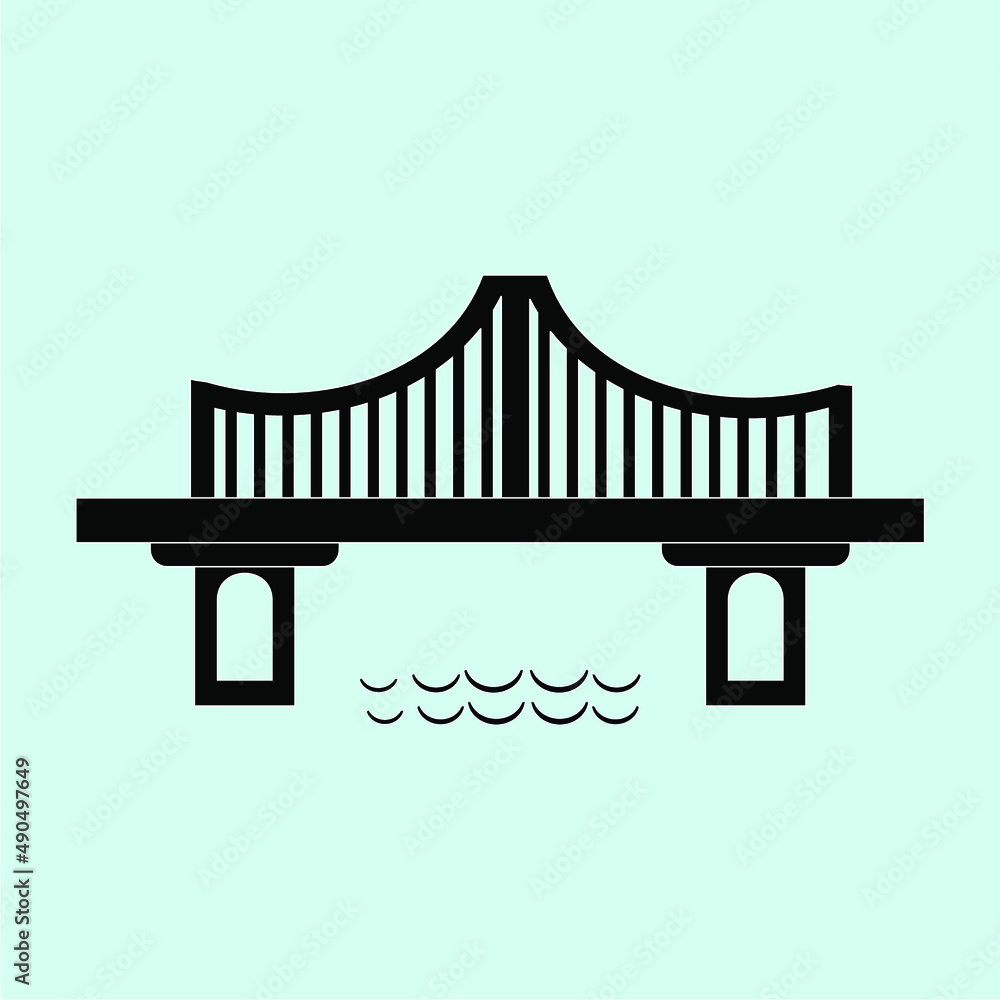 bridge vector illustration, perfect for maps, icons, brochures, posters ...