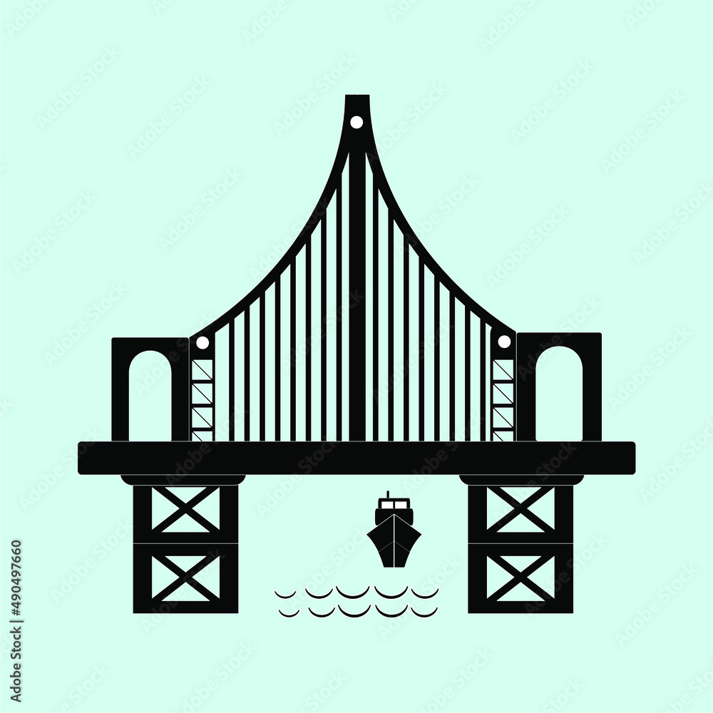 bridge vector illustration, perfect for maps, icons, brochures, posters ...
