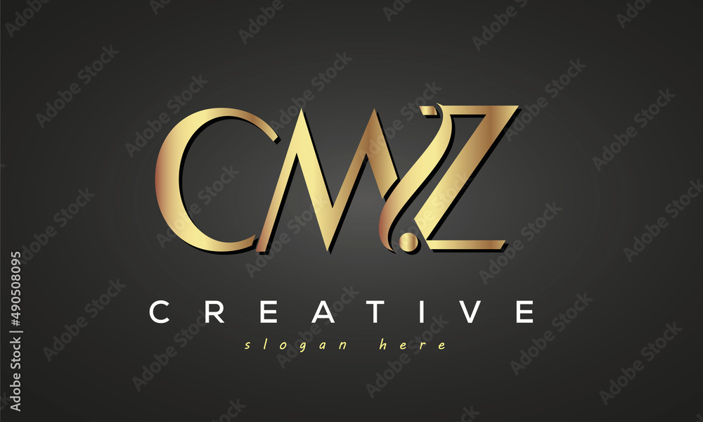 CMZ creative luxury logo design Stock Vector | Adobe Stock