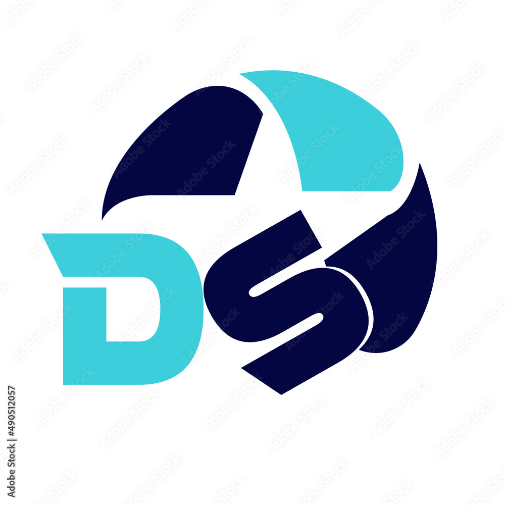 D S logo with sep D S letter and modern style design concept template ...