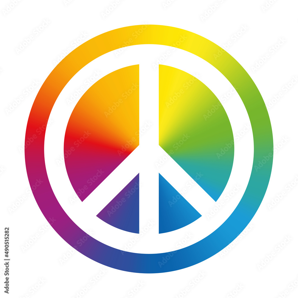 Rainbow Peace Signs