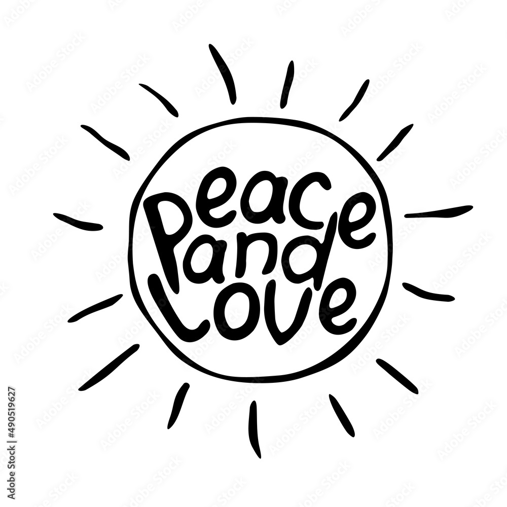 Peace Love Happiness Icons