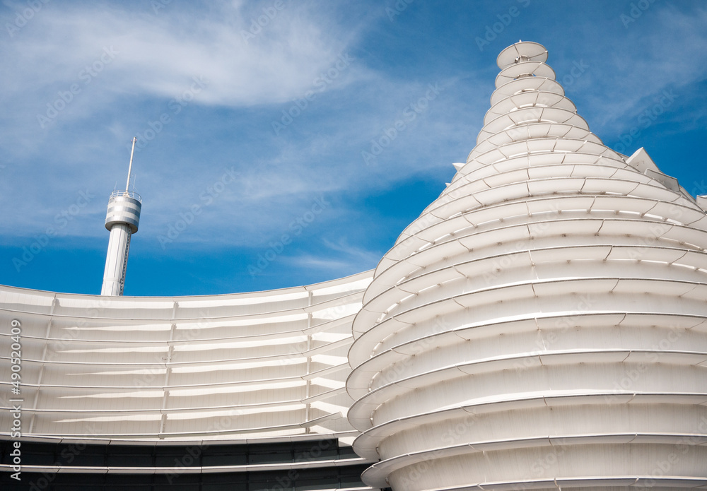 IMAX Laser 4K movie theatre building detail at Le Futuroscope in ...